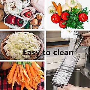 Ubrand Multifunctional 4 in 1 Vegetable Slicer Cheese Grater Potato Grater Peeler Adjustable Kitchen Tool fit for Salad Fries Chips and All Vegetable