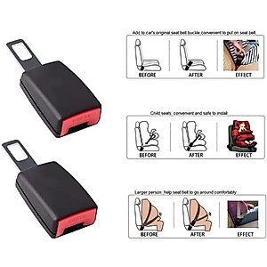 2 PCS Most Model Accessories Polyester Extension Comfortable and Convenient for Car Seats Universal，Ships from the US (4.7 Inch)