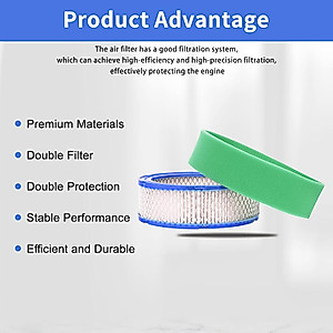 KLWZH 394018S 394018 Air Filter & Pre-Cleaner for BS 392642 271271 272490 5050D Vanguard V-Twin 12.5-20hp 16HP 18HP 392642 5050H 5050B 4135 421400 402400 Engine GT235 LT166