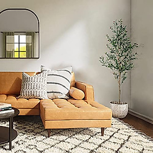 LYERSE 6ft Artificial Olive Tree Tall Fake Potted Olive Silk Tree with Planter Large Faux Olive Branches and Fruits Artificial Tree for Office House Living Room Home Decor