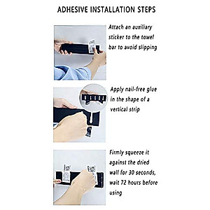 YEAVS Swing Towel Holder Rack White, Wall Mounted Towel Bar Swivel with 3-Arm for Bathroom Kitchen Storage