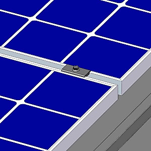 MageBracket RL Mid Clamp Mounting Kits for R-Panel Trapezoidal Metal Roof Solar Panel Module Mounting Racking Installation