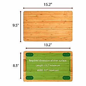 Cutting board Compatible with Breville BOV450XL Mini Smart Toaster Oven, Accessories for Countertop Oven, With Heat Resistant Non-Skid Silicone Feet, Creates Storage Space, Protects Cabinets Cupboard