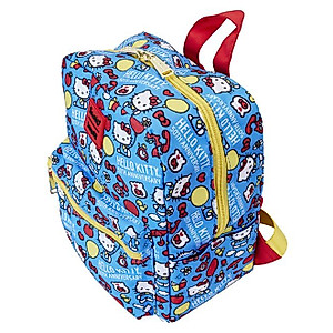 Loungefly Sanrio Hello Kitty 50th Anniversary All Over Print Square Nylon Mini Backpack