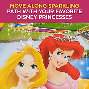 Hasbro 98823 Candy Land Game: Disney Princess Edition Board Game with Princesses Belle, Aurora, Snow White, and Cinderella Kids Game Ages 3+(Amazon Exclusive), Standard, Various