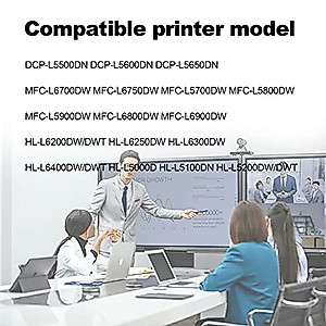 LKKJ 2 Pack TN820 Black Toner Cartridge Compatible TN-820 Toner Cartridge Replacement for Brother DCP-L5500DN L5600DN L5650DN MFC-L6700DW HL-L6200DW/DWT Printer Toner.