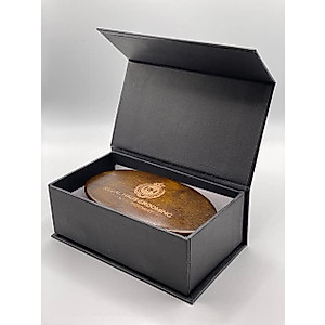 Regal Haus Grooming Premium Barber Quality Boar Bristle Beard and Mustache Brush for Men with Reusable Box- Grooming Care Products for Men - Comb Beard Oil or Balm Through Facial Hair - Military Style