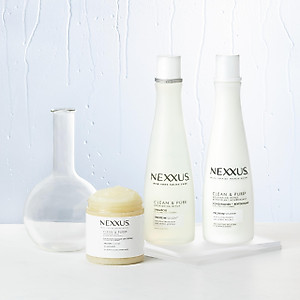 Nexxus Clean & Pure Hair Regimen Pack Shampoo, Conditioner and Scrub Detox Hair Products Sulfate Free, Silicone free, Paraben Free 3 Count