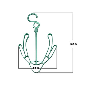 Sisnails Drying Shoe Rack Storage Bag,Windproof Shoe Rack, Drying Shoe Rack Hook, Drying Rack for Rotating Drying Racks, (Green)