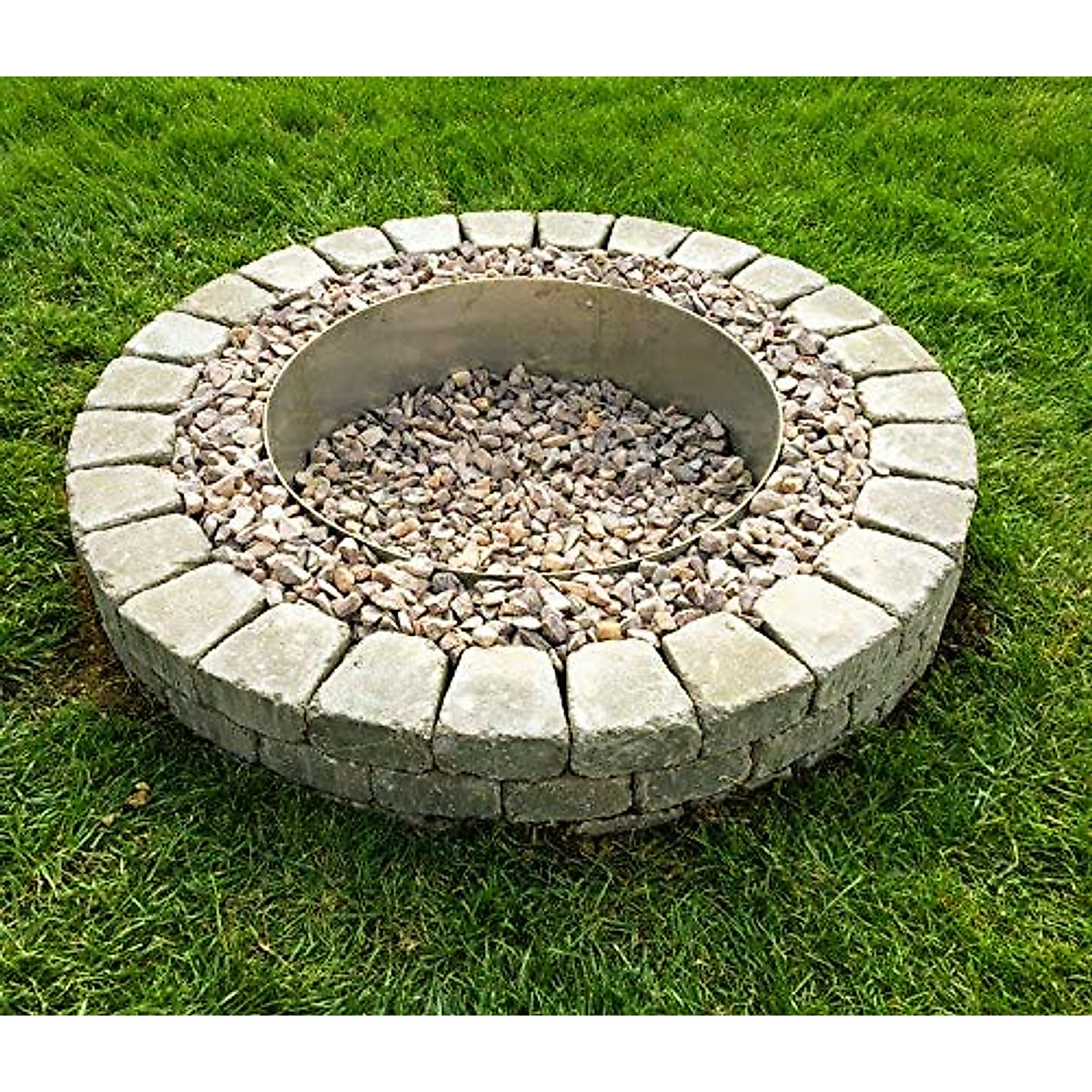18" Deep Fire Pit Liner-Campfire Ring 45" Diameter Stainless Steel