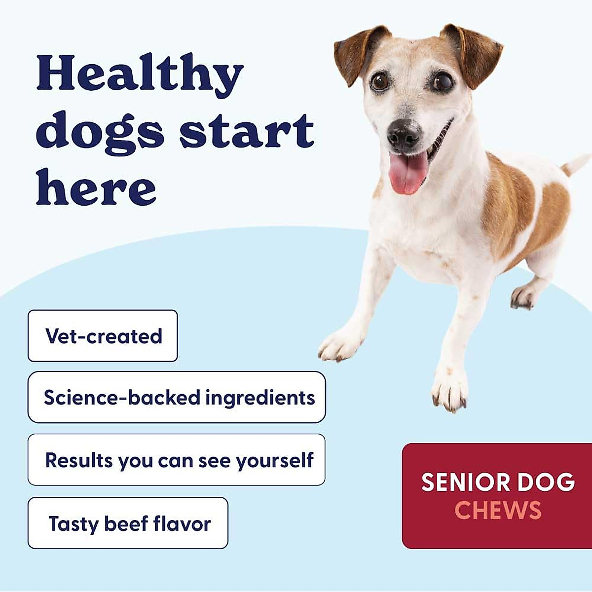 Origin Labs Senior Dog Multifunction Support Omega 3 Supplement, Gut Health Probiotics, Heart, Skin, Liver & Joint Health, Immune Support, Glucosamine Chondroitin, Beef Liver Flavor, 90 Soft Chews