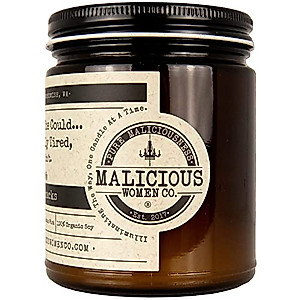 Malicious Women Candle Co - She Believed She Could. But was Really Tired. So She Didn't, Vanilla Cupcake Infused with Naps & Snacks, All-Natural Soy Candle, 9 oz