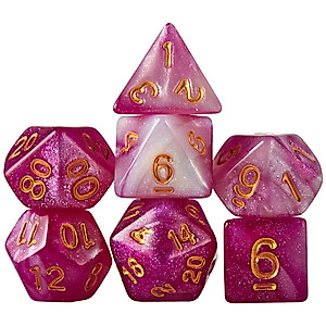 Brybelly Glitter Bomb of Polyhedral Dice, 25 Pc Variety Pack - 5 Sets of Sparkle Bulk RPG Tabletop Game Pieces & Accessories in Bulk - TTRPG Essential Starter Kit and Extra DND Items for Gaming