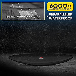 Rosefray 9.3-10.5ft Kayak Cover,300D High-Performance Marine Kayak Covers, Waterproof UV Resistant, Fade-Resistant Dustproof Fishing Boat Cover for Indoor & Outdoor Storage-Black