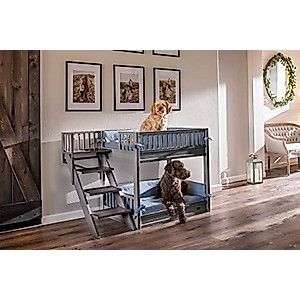 ECOFLEX® Dog Bunk Bed with Removable Cushions in Grey