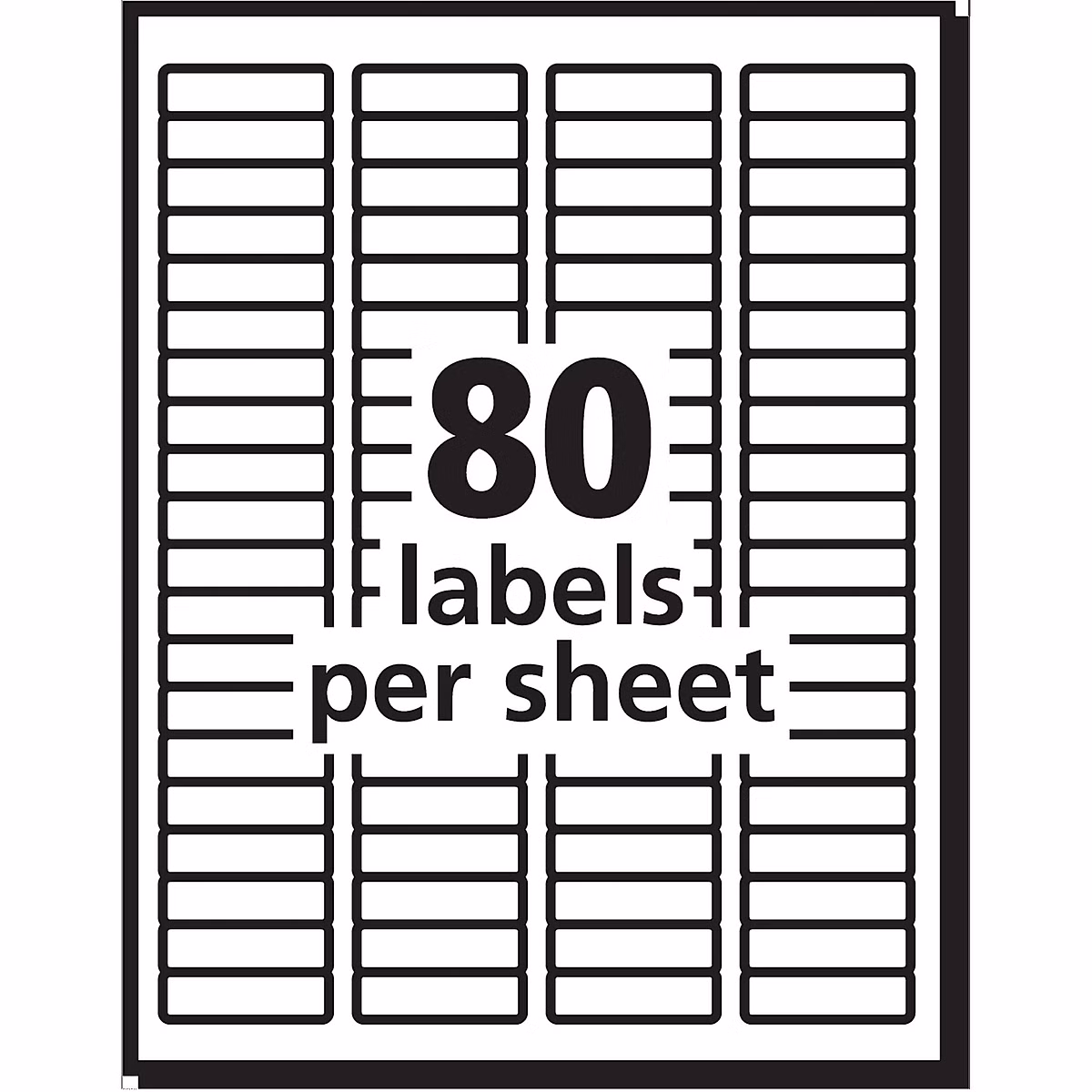 Avery Printable Return Address Labels with Sure Feed, 0.5" x 1.75", Matte Clear, 800 Blank Mailing Labels (15667)