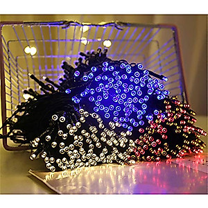 Solar String Lights, 400 LED 144ft July 4th Lights String, Outdoor String Lights, Independence Day Lights String 8 Modes Waterproof Outdoor Decor for Home Party Garden Patio Yard Holidday Lawn R/W/B