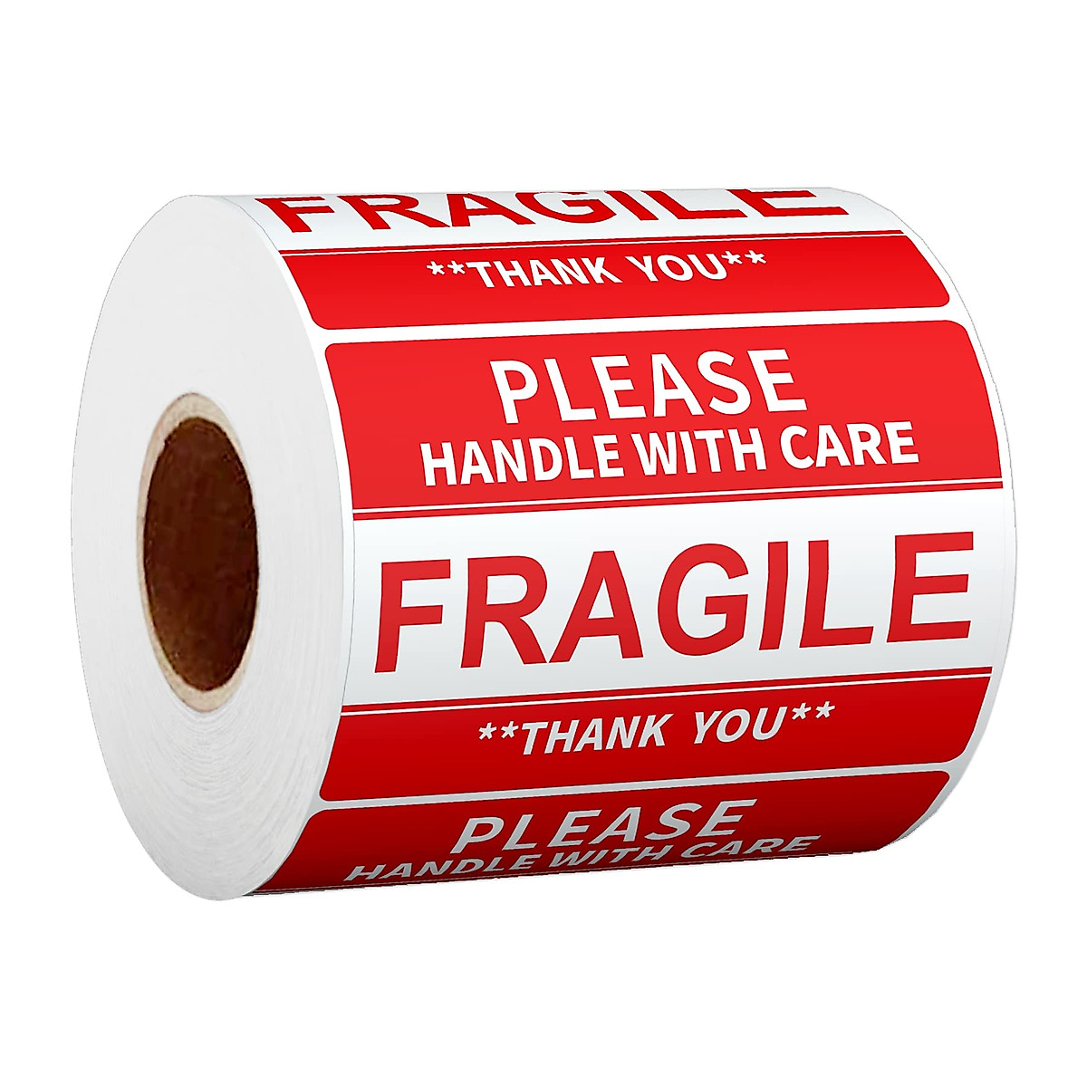 Anylabel 3 x 2 inch Handle with Care Fragile Thank You Warning Packing Shipping Label Stickers Permanent Adhesive (1 Roll, 500 Labels)