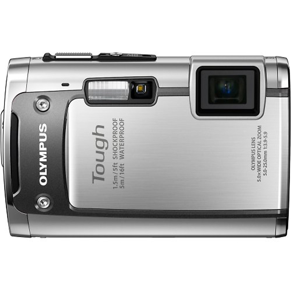 Olympus TG-610 Tough 14 MP Digital Camera , 5x Wide Optical Zoom (28mm), 3" 920K LCD (Silver) (Old Model)