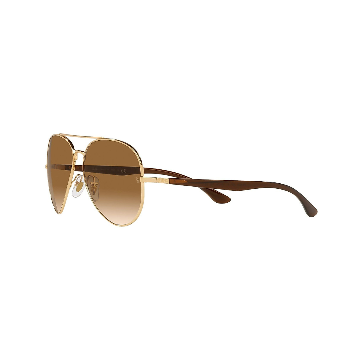 Ray-Ban RB3675 Aviator Sunglasses, Gold/Clear Gradient Brown, 58 mm