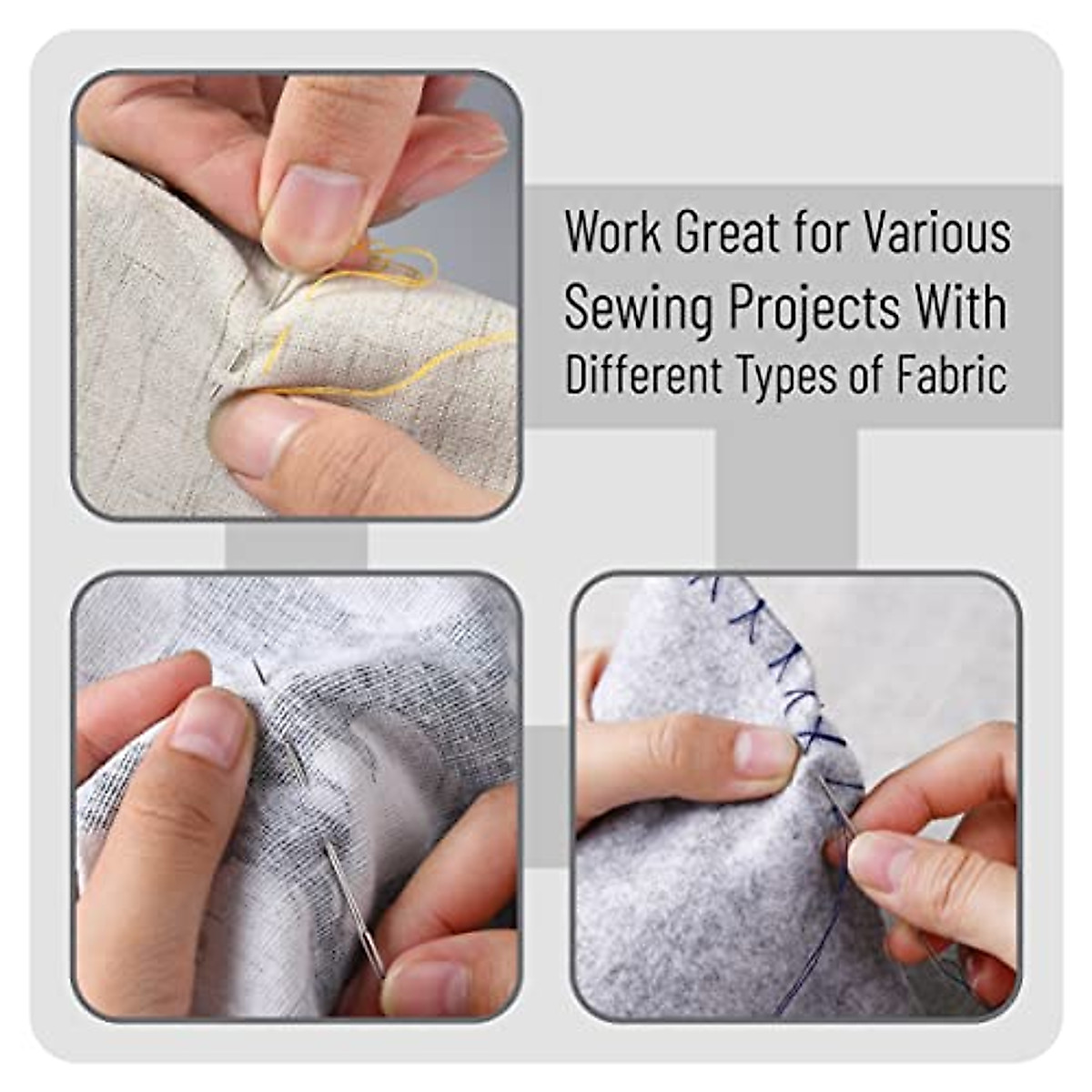 Mr. Pen- Large Eye Needles for Hand Sewing, 50 Pack, Assorted Sizes, Sewing Needles, Needles, Needles for Sewing, Embroidery Needles for Hand Sewing, Sewing Needles Large Eye, Big Eye Needle