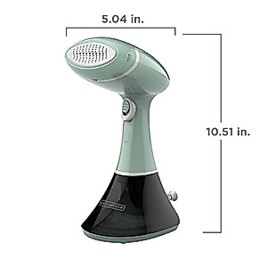 BLACK+DECKER Advanced Handheld Steamer & Press Plate – Powerful and Quick Steam Solution, HGS250P, Mint