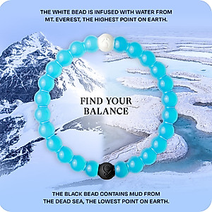 Lokai Silicone Beaded Bracelet for Clean Water Cause Charity - Medium, 6.5 Inch Circumference - Jewelry Fashion Bracelet Slides-On for Comfortable Fit for Men, Women & Kids
