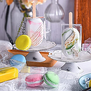 VGOODALL Small Popsicle Clear Box Set, 30PCS Cakesicle Clear Boxes Food Candy Treat Boxes for DIY Baking Wedding Baby Shower Kids Birthday Party