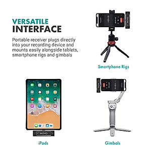 Movo Edge-DI Wireless Lavalier for iPhone - Perfect Compact Lav Mic for Smartphone Gimbal Stabilizer - Great for Vlogging, Filming, Teachers, and More - Compatible with DJI Osmo OM 4, 5