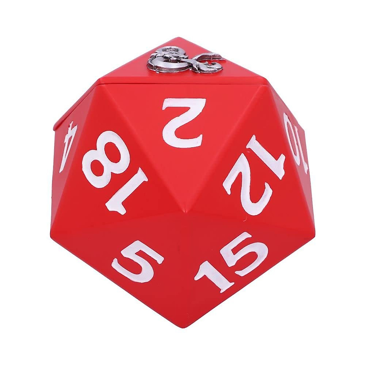 Nemesis Now Dungeons & Dragons D20 Dice Storage Box, 13.5cm, Resin, Red, Officially Licensed D&D Merchandise, D20 20 Sided Dice Box, Cast in The Finest Resin, Expertly Hand-Painted