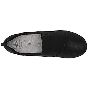 Clarks womens Sillian Paz Slip On Loafer, Black Synthetic Nubuck, 8.5 US
