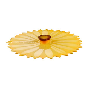 Charles Viancin - Sunflower Lid Gift-Box - Set of 4 Silicone Lids for Food Storage and Cooking - 11''/28cm + 9''/23cm + 6''/15cm + 4''/10cm - Airtight Seal on Any Smooth Rim Surface