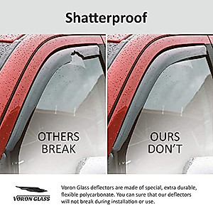 Voron Glass in-Channel Extra Durable Rain Guards for Ford F150 2015-2020 SuperCab, Window Deflectors, Vent Window Visors, 4 Pieces - 230095