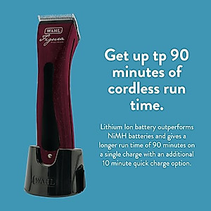 Wahl Professional Animal Figura Pet, Dog, Cat, and Horse Cordless Clipper Kit - Red