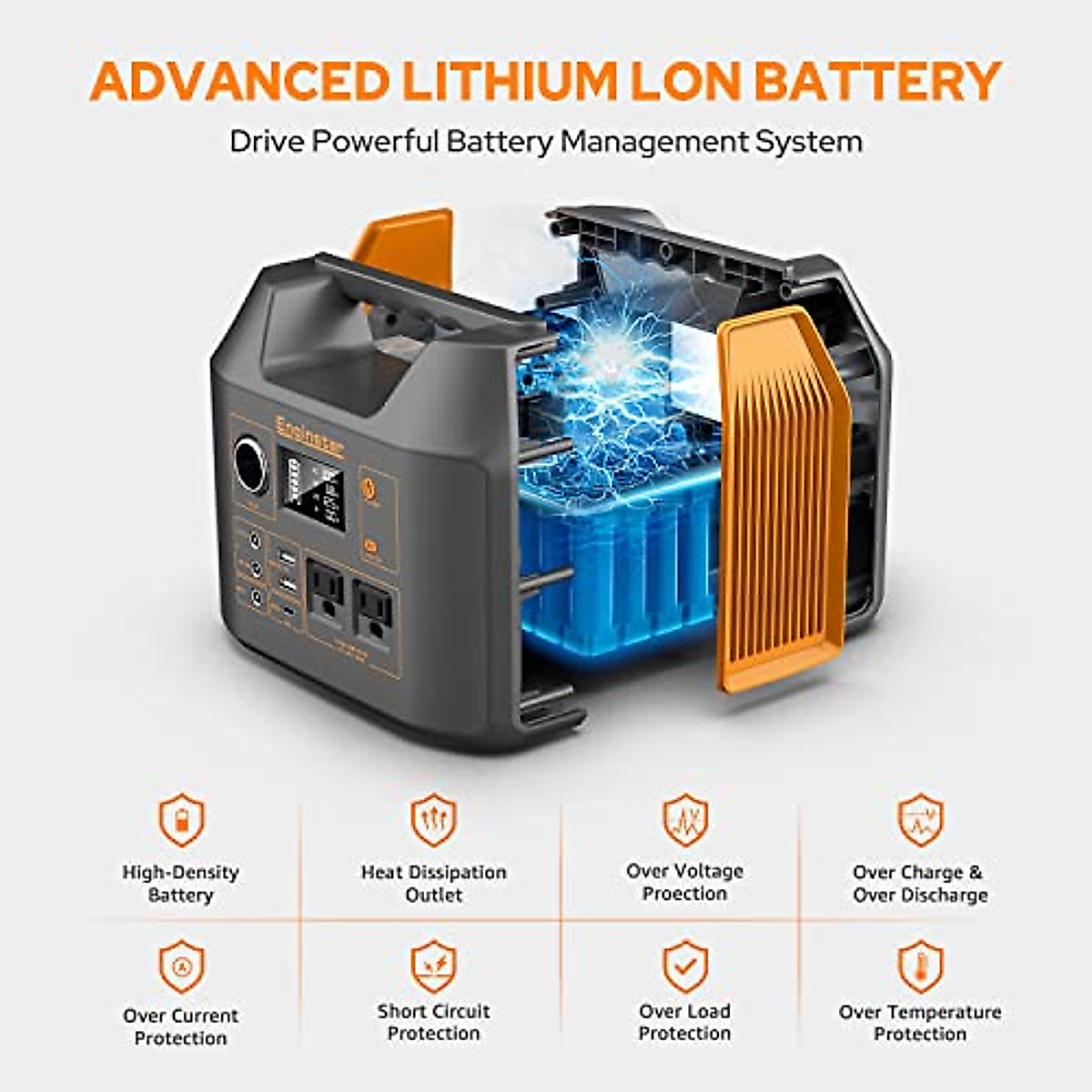 EnginStar Power Station 300w Bundle w/Carrying Bag 296Wh Portable Solar Generator Bundle w/Shockproof Storage Box for Renewable Energy Solar Power Generator, Emergency Backup Power, Outdoor Camping,