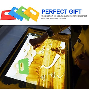 Plastic Paint Scraper,Plastic Putty Knife Putty Plastic Spreader Spackle Tool Plastic Putty Knife rScraper Tool Putty Scraper for Art 4pcs