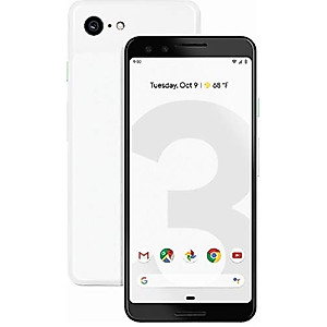 Pixel Phone 3-128GB - US Warranty - Clearly White - (Renewed)