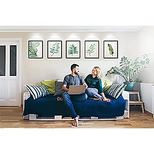 RR ROUND RICH DESIGN Solid Wood 11x14 Picture Frames 5PK Display 8x10 with Mat or 11x14 Without Mat Wall Mounting Photo Frame Black