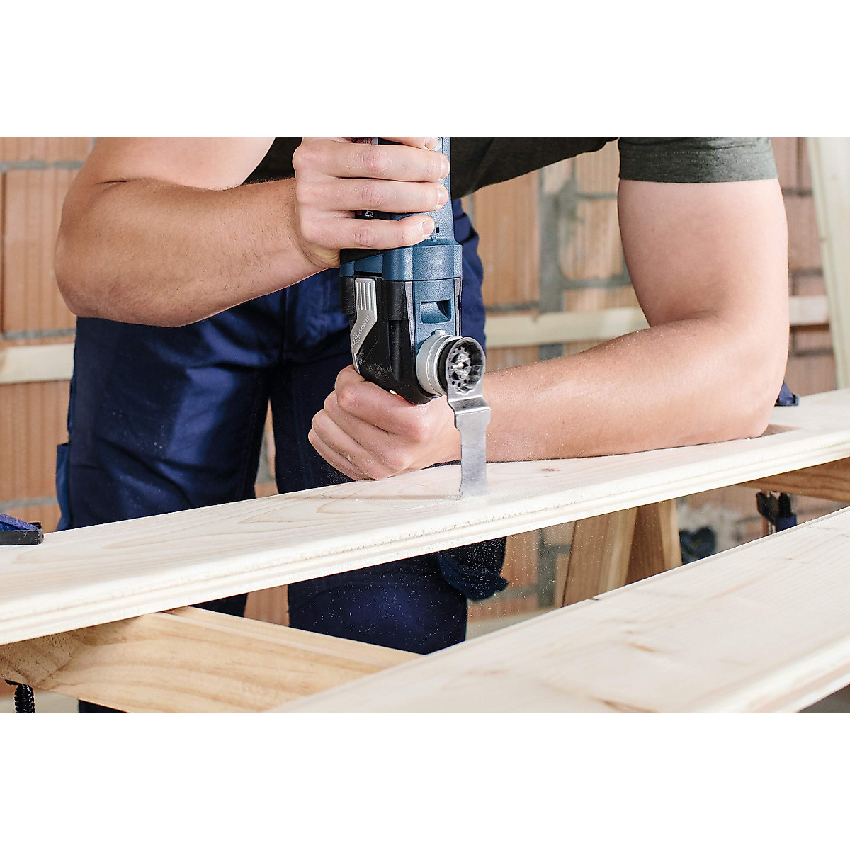 Bosch Professional 260925C108 3 TLG. Starlock Tauchsägeblatt Segmentsägeblatt Set (für Holz und Metall, Zubehör Multifunktionswerkzeug) 3-Piece Plunge Segment Saw Blade (Wood, Multi-Tool Accessory)