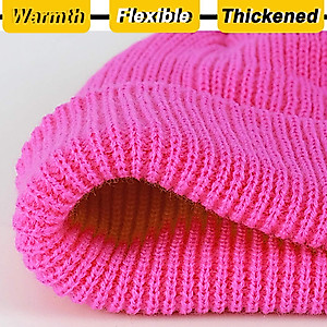 Winter Beanie Hats Unisex Beanie Knit Caps Classic Warm Winter Hats (White)