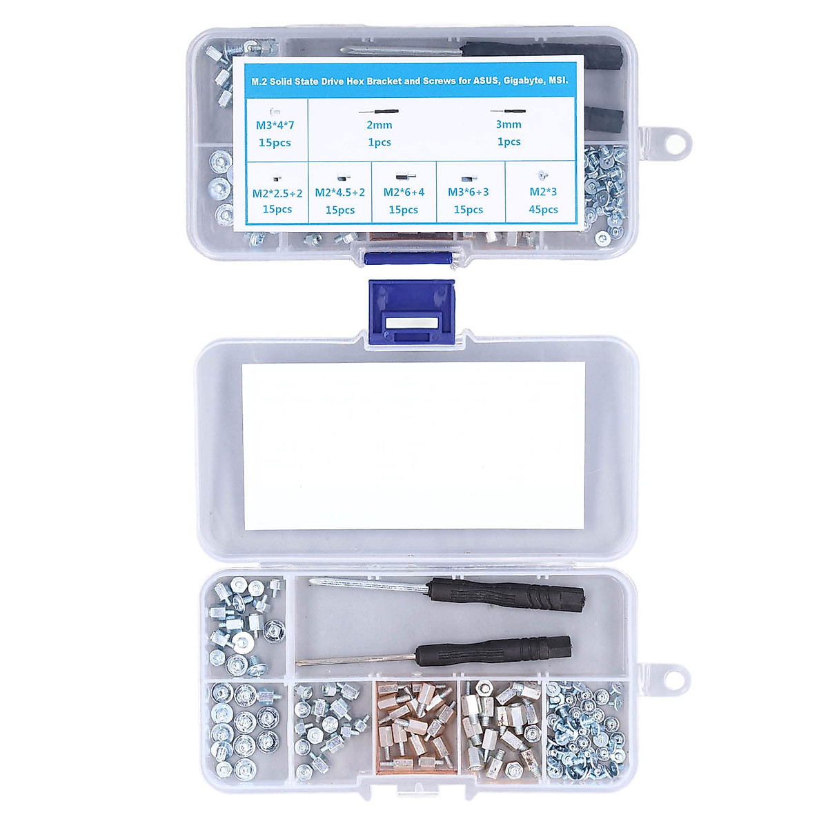 Computer Screws Computer Screw Standoffs Set, Laptop Repair Screws M.2 Solid State Drive Fixing Studs with Screwdrivers and Hex Head