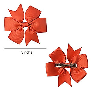 80 PCS Boutique Grosgrain Ribbon Pinwheel 3" Hair Bows Alligator Clips For Babies Toddlers Teens