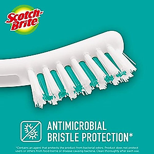 Scotch-Brite Tile & Grout Brush, Strong Bristles to Scrub Away Grime, 6 Count
