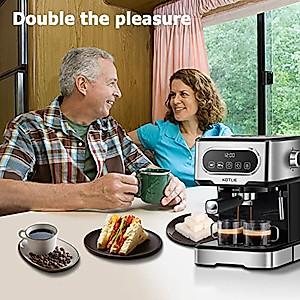 KOTLIE 20 Bar Espresso Machine: Coffee Maker with Milk Frother, Steam Wand,1.5L Removable Water Tank for Cappuccino and Latte