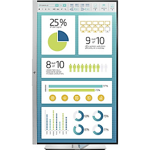 HP EliteDisplay E273 27 Inch FHD (1920 x 1080) LED Backlit IPS Monitor (1FH50A8#ABA) Bundle with HDMI Port, VGA Port, DisplayPort, 6-feet HDMI Cable and LCD Cleaning Kit