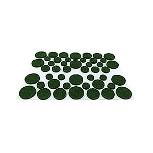 Shepherd Hardware 9423 Self-Adhesive Felt Surface Protection Pads, Assorted Sizes, 46-Count, Green