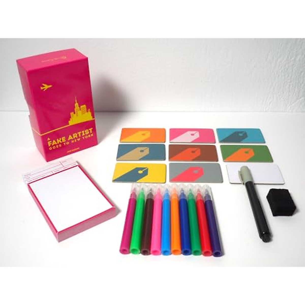 Oink Games A Fake Artist Goes to New York - Japanese Social Deduction Game | Fun Stocking Stuffer or Secret Santa Gift | Ages 8+ | Party Drawing Game