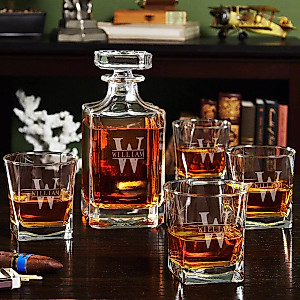 Personalized Whiskey Decanter - Luxury Bourbon & Scotch Decanter for Liquor