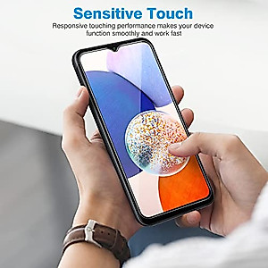 [3+2 Pack] OMOTON Screen Protector for Samsung Galaxy A14 5G, 3 Pack protector & 2 Pack Camera Lens Tempered Glass Compatible with Samsung A14 (6.6 Inch, 2023 Released), Guide Frame/Bubble Free