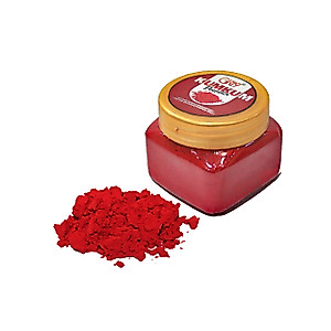 GRI9 Indian Dark Red Pure Kumkum Powder (Sindoor, Kumkuma, Kum Kum) for Makeup, Pooja and Other Hindu Rituals (Dark Red 1.77 Ounces)